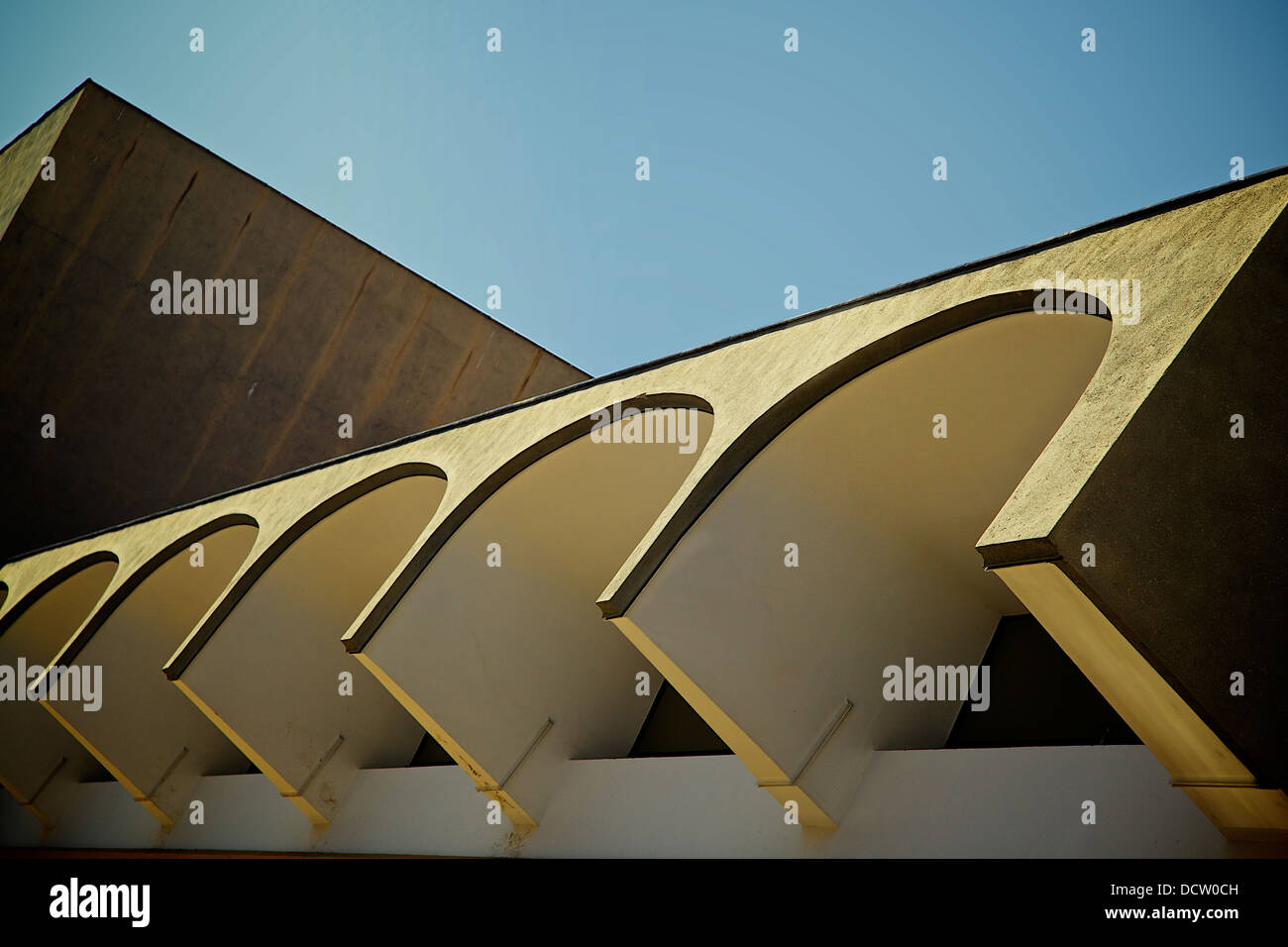 Abstract architectural space background at the Vatican Museum in the ...