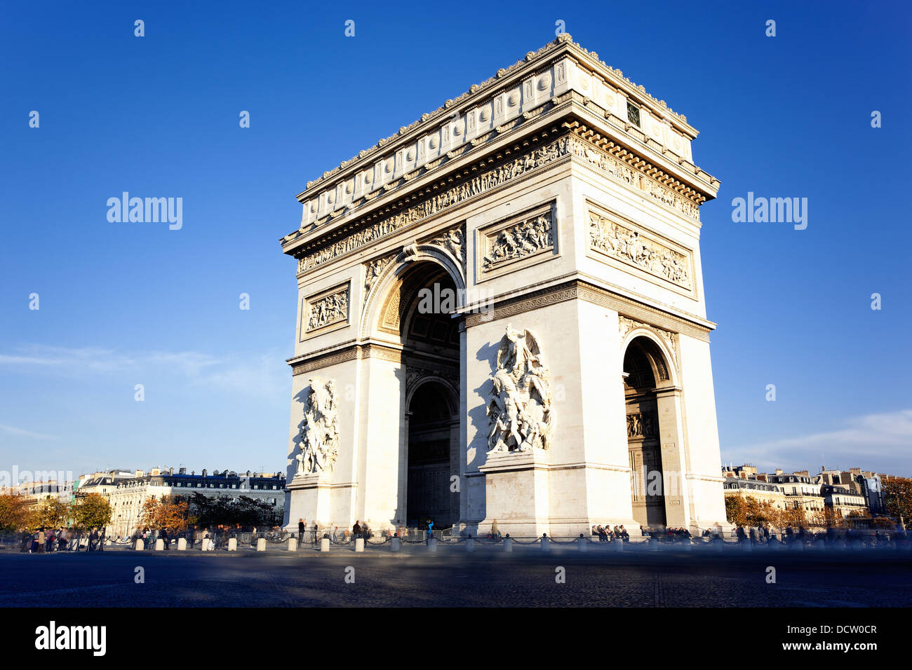 view of famous Arc de Triomphe Stock Photo - Alamy
