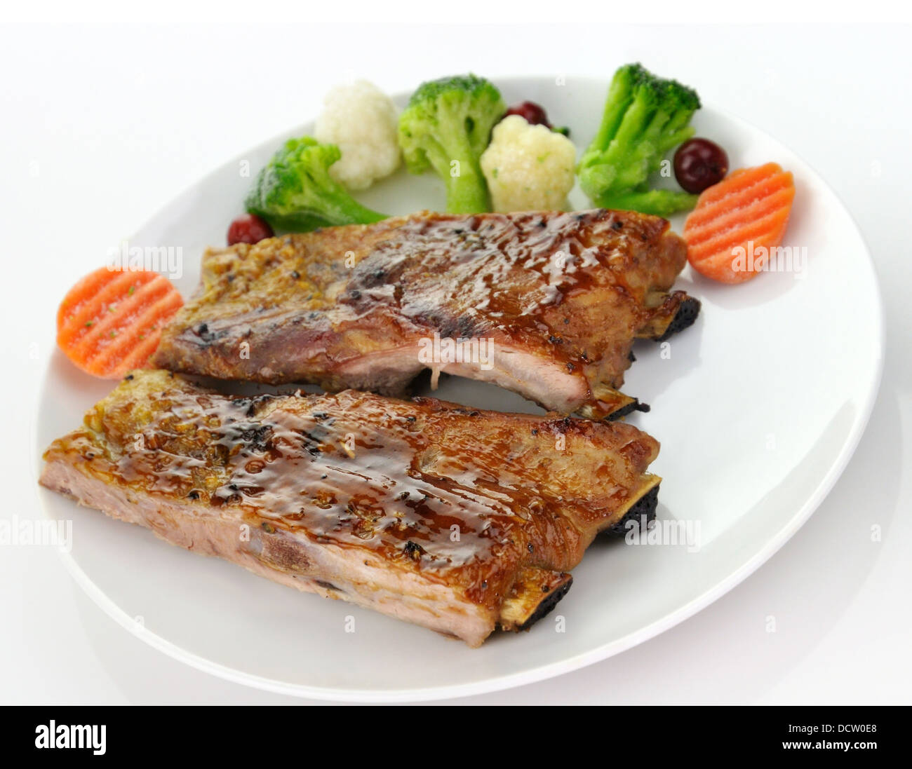pork ribs with barbecue sauce Stock Photo - Alamy