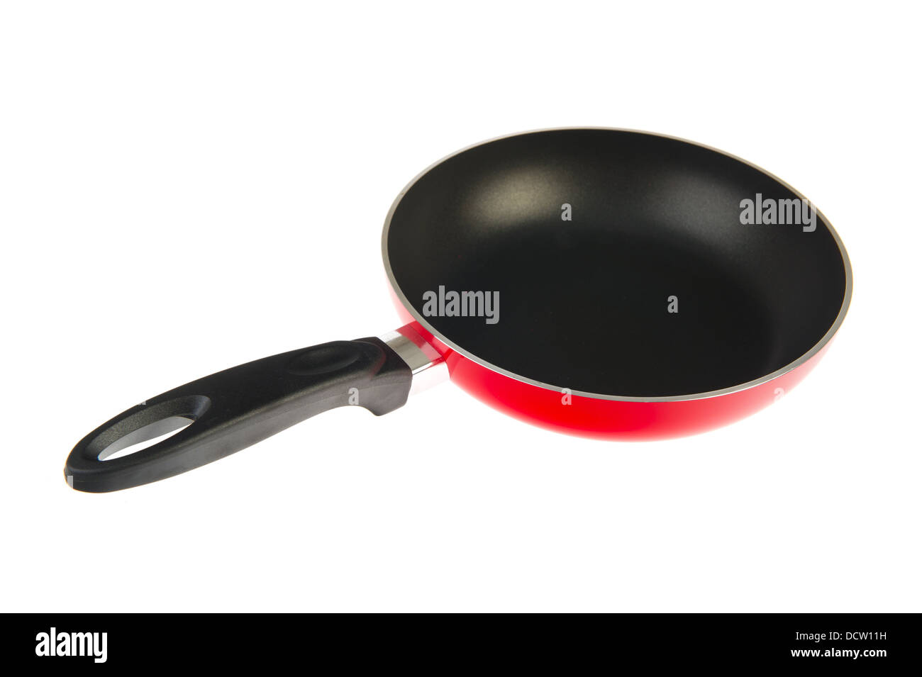 Red frying pan Stock Photo - Alamy