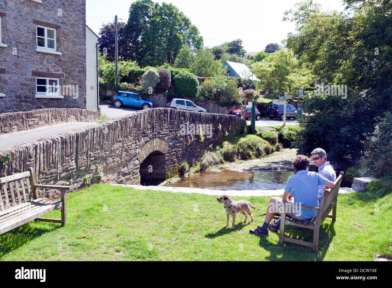 Traditional Village Southpool Devon UK Stock Photo - Alamy