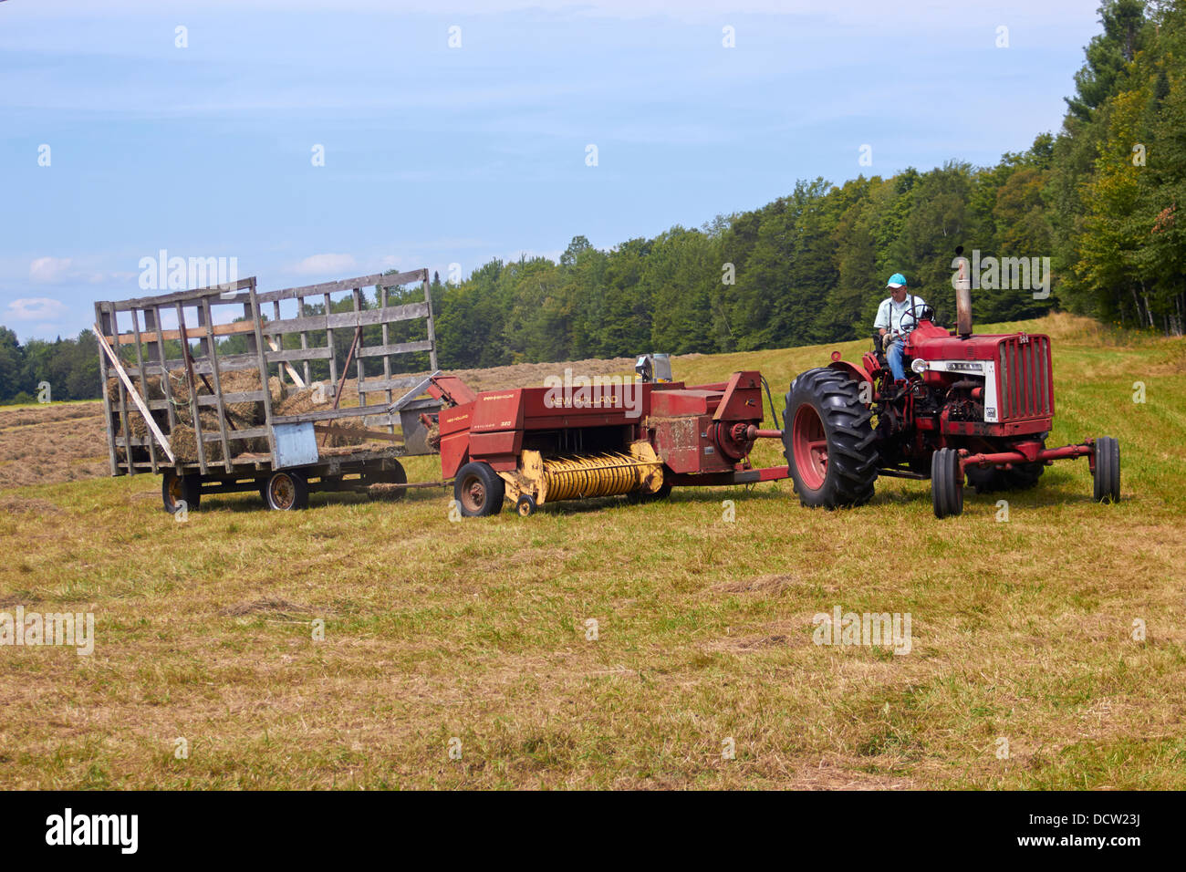 Haying at a Vermont Farm Stock Photo - Alamy