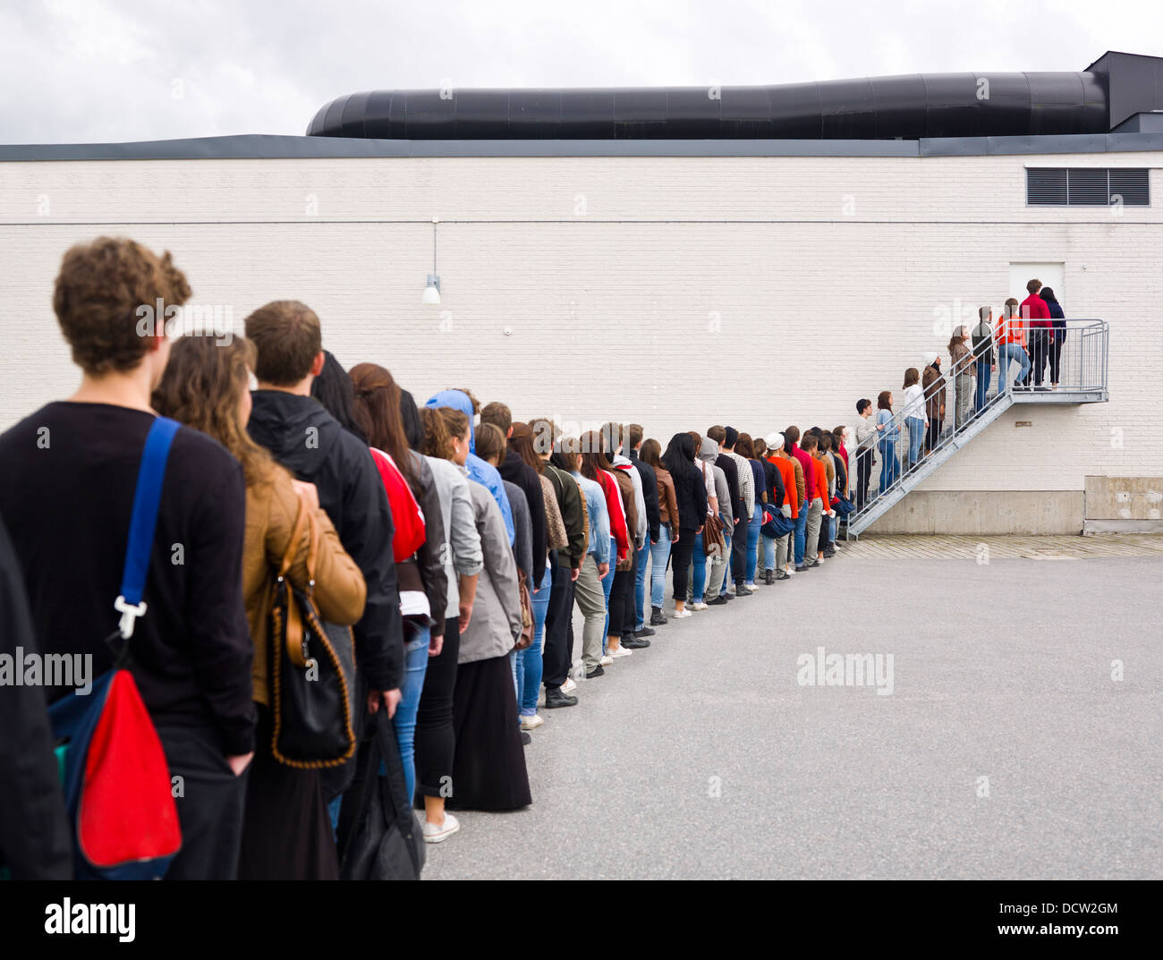 Waiting in Line Stock Photo - Alamy