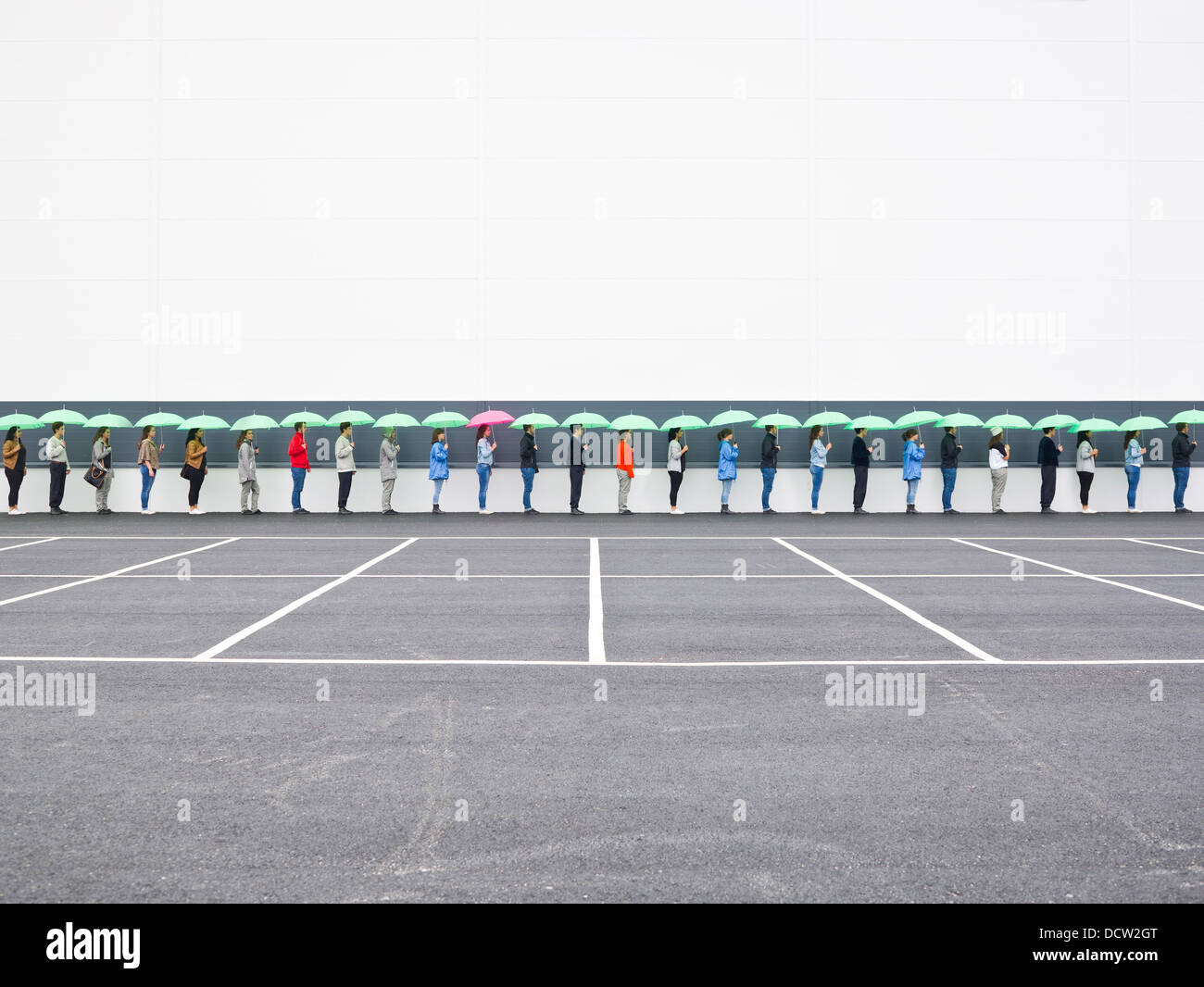 Waiting in Line Stock Photo - Alamy