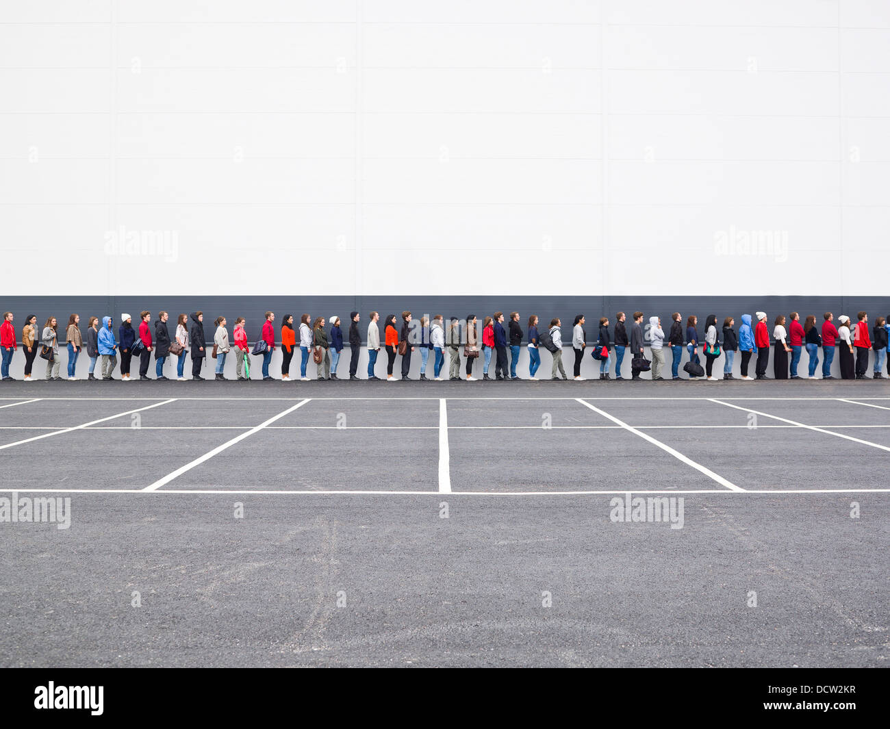 Waiting in Line Stock Photo - Alamy