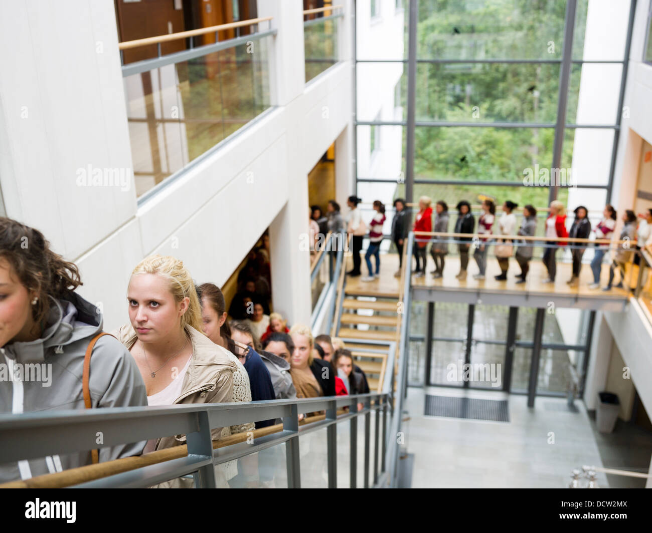 Waiting in Line Stock Photo - Alamy