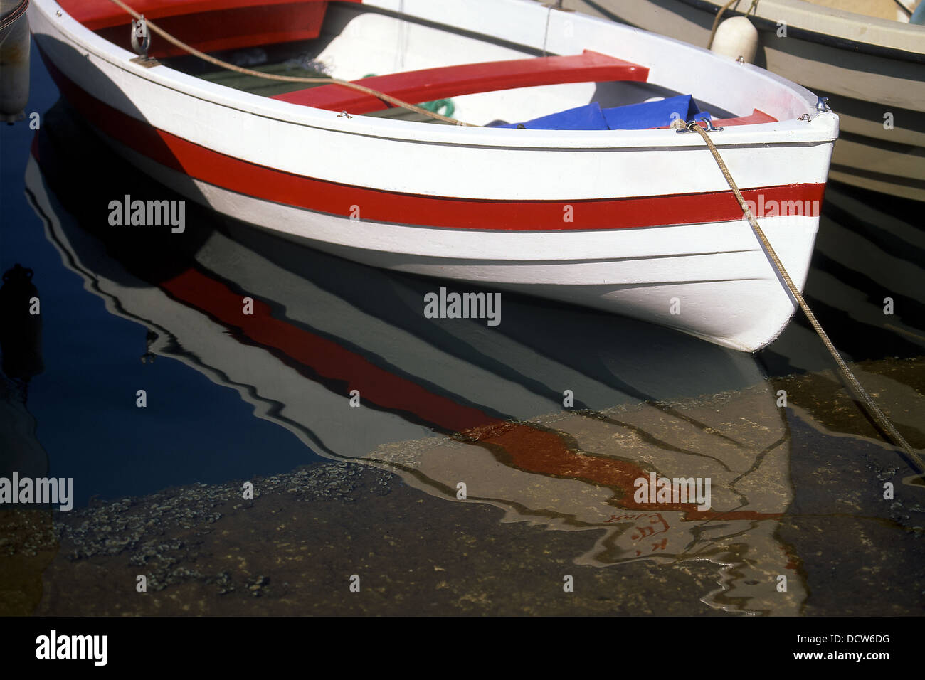 Small boats at harbour edge Portofino Italy Stock Photo - Alamy