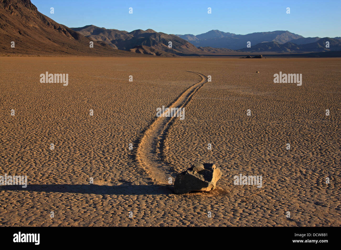 Sailing stones in Death Valley National Park Stock Photo - Alamy