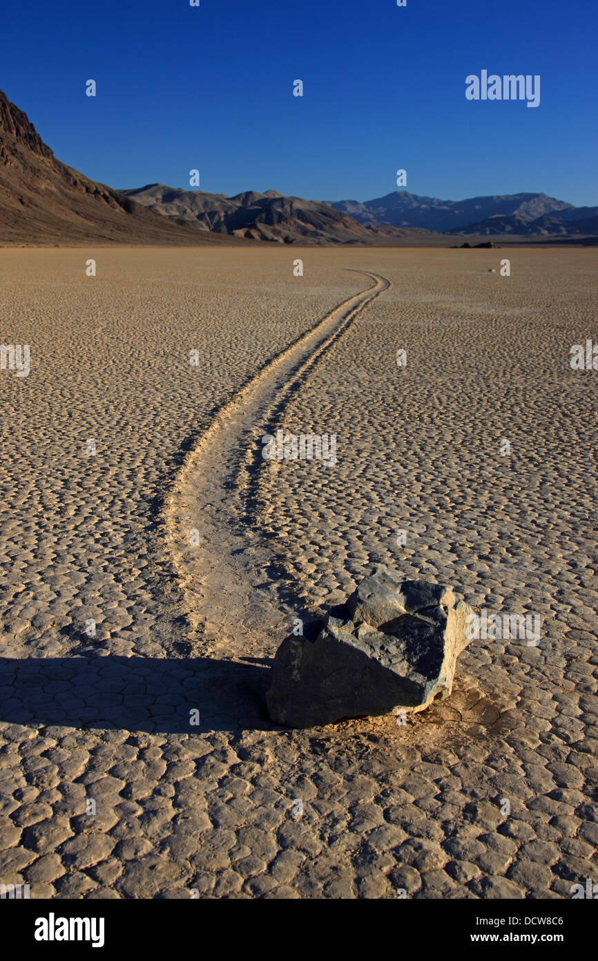 Sailing stones in Death Valley National Park Stock Photo - Alamy