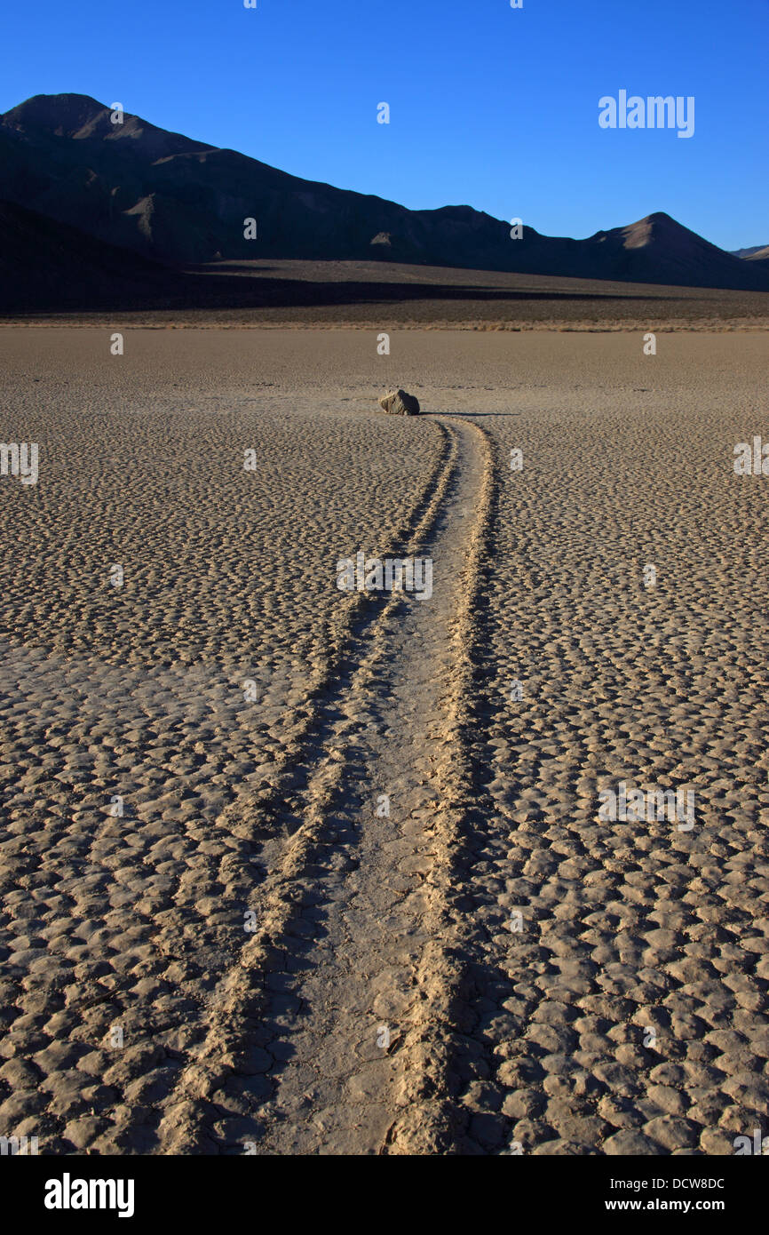 Sailing stones in Death Valley National Park Stock Photo - Alamy