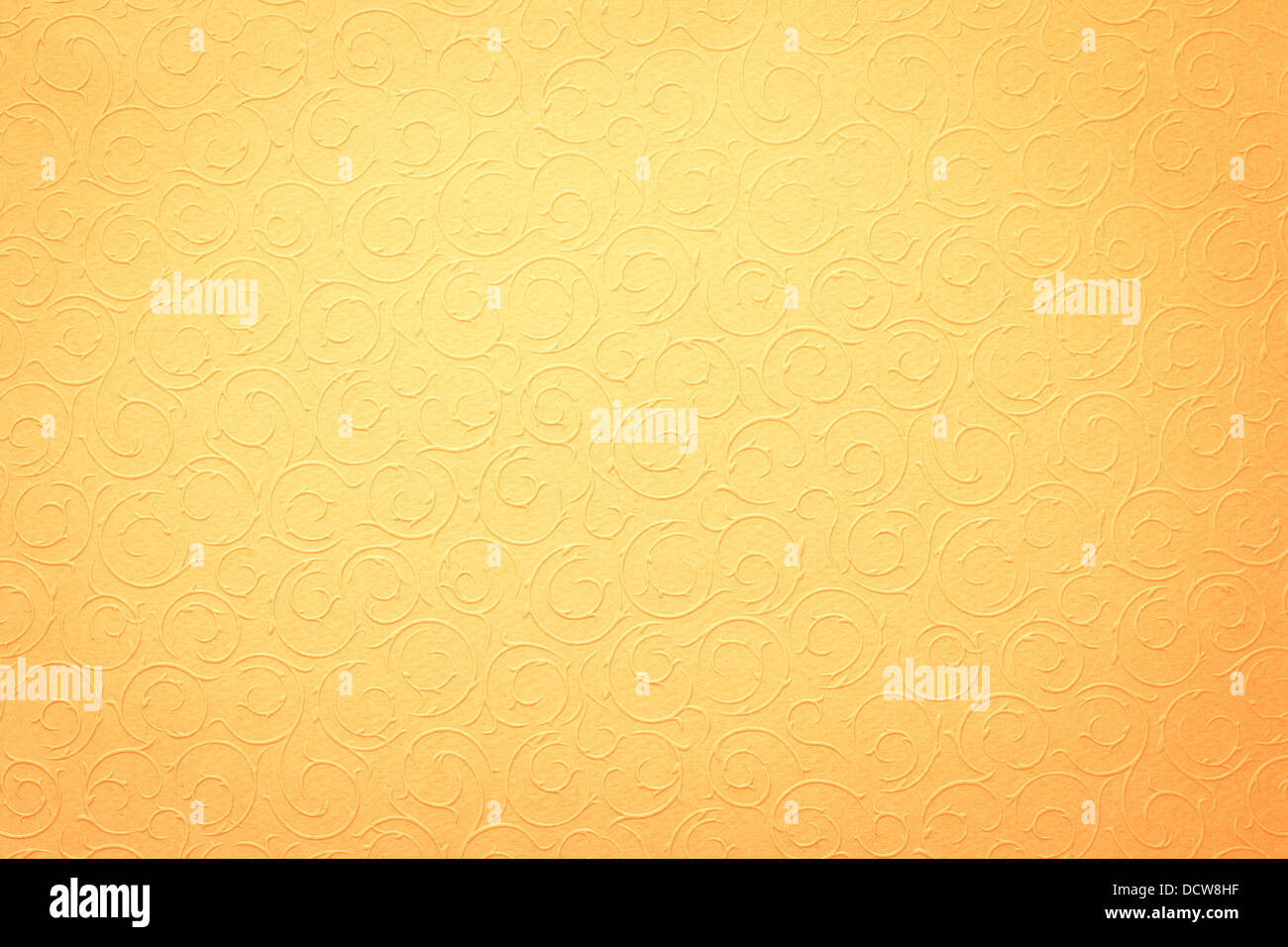 yellow background with round organic ornaments Stock Photo - Alamy
