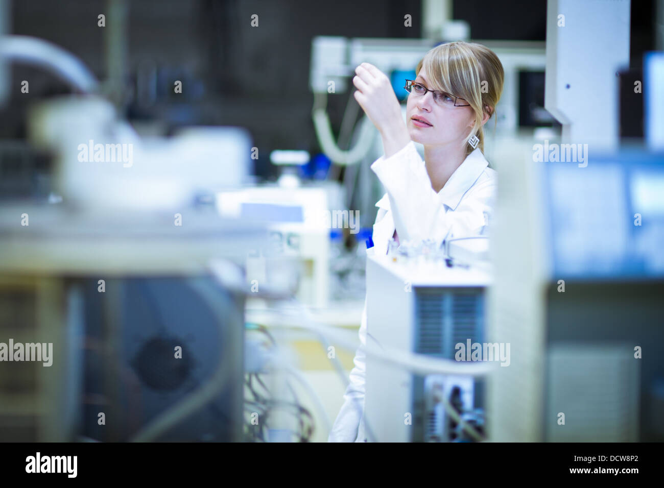 portrait of a female researcher/chemistry student Stock Photo - Alamy