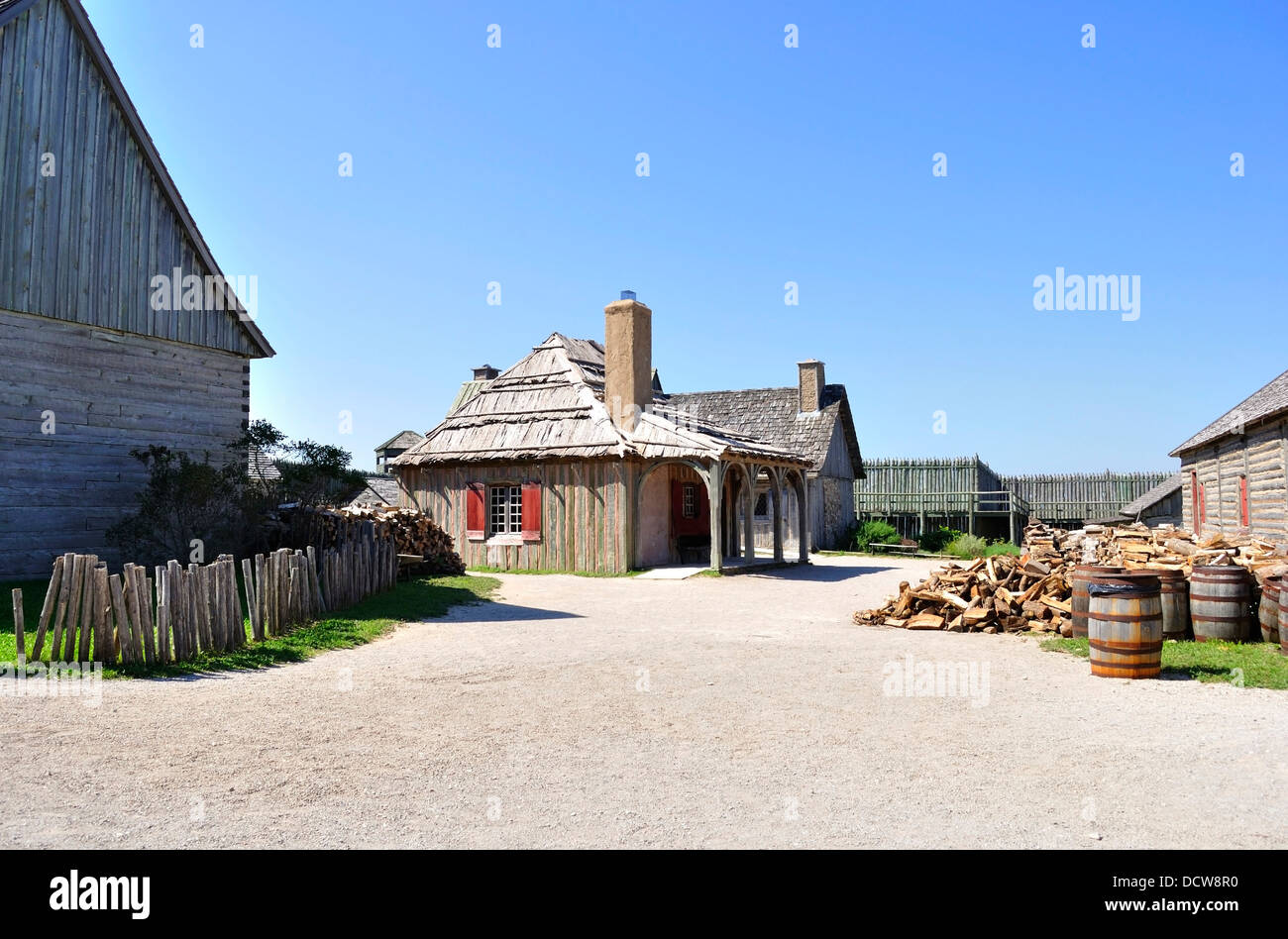 Colonial Fort Michilimackinac Stock Photo - Alamy