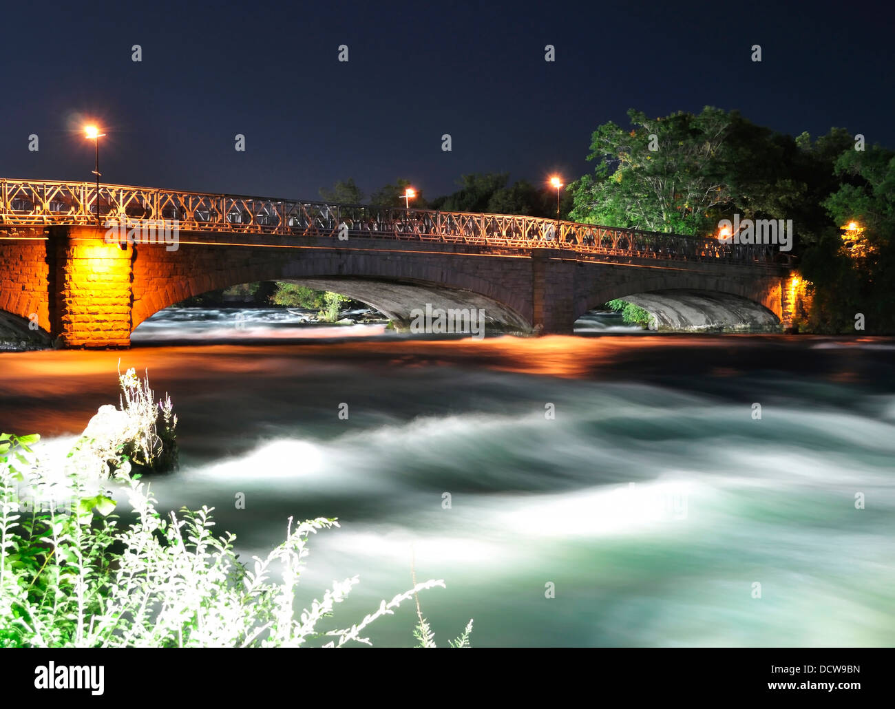 Niagara River in the night time Stock Photo - Alamy