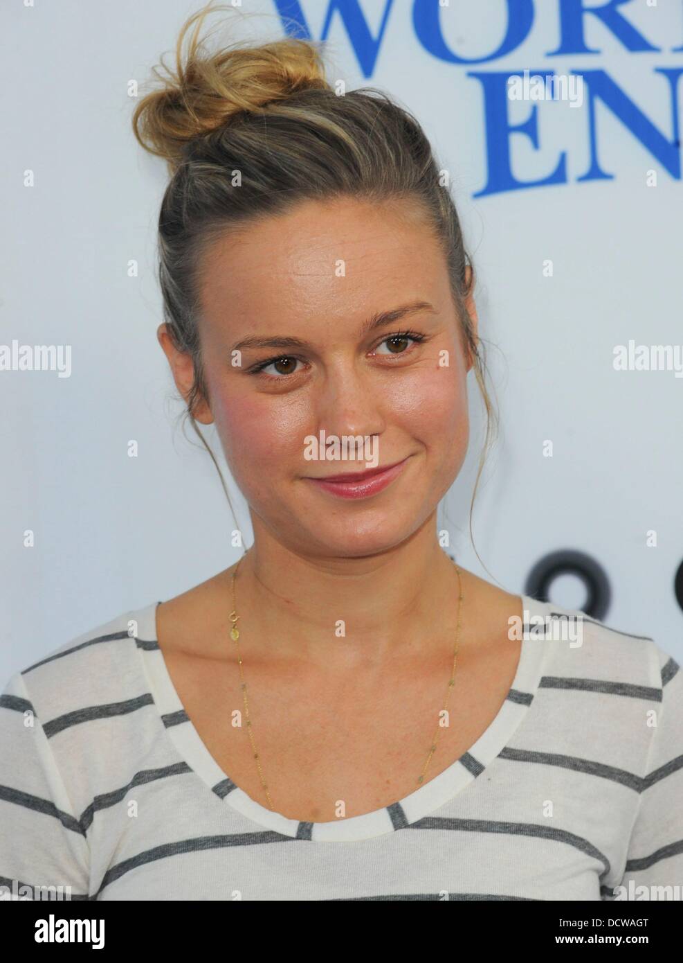 Los Angeles, CA. 21st Aug, 2013. Brie Larson at arrivals for THE WORLD ...