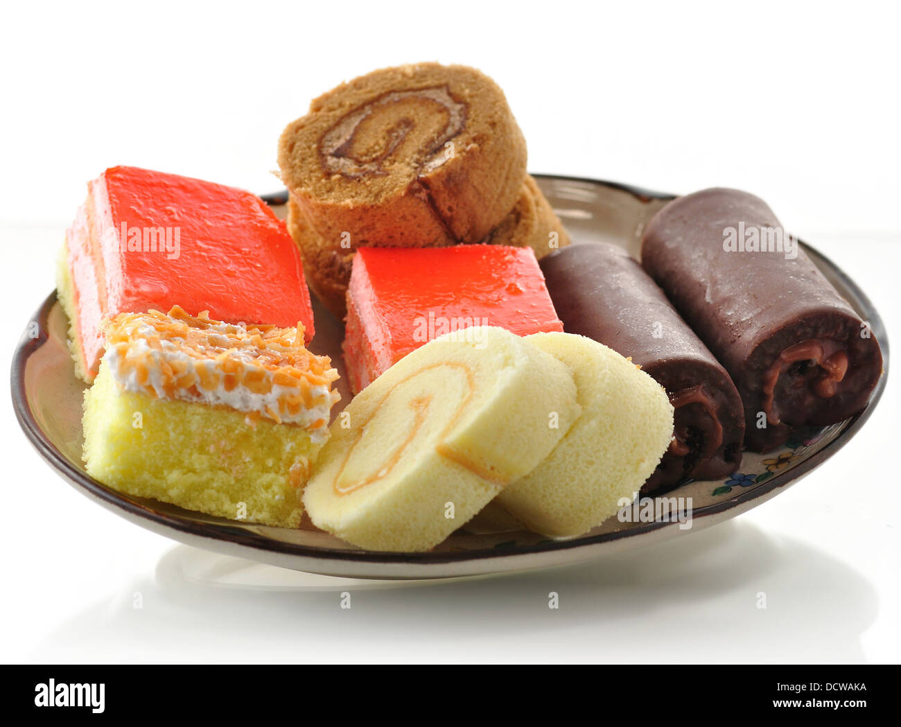 cakes in a plate Stock Photo - Alamy
