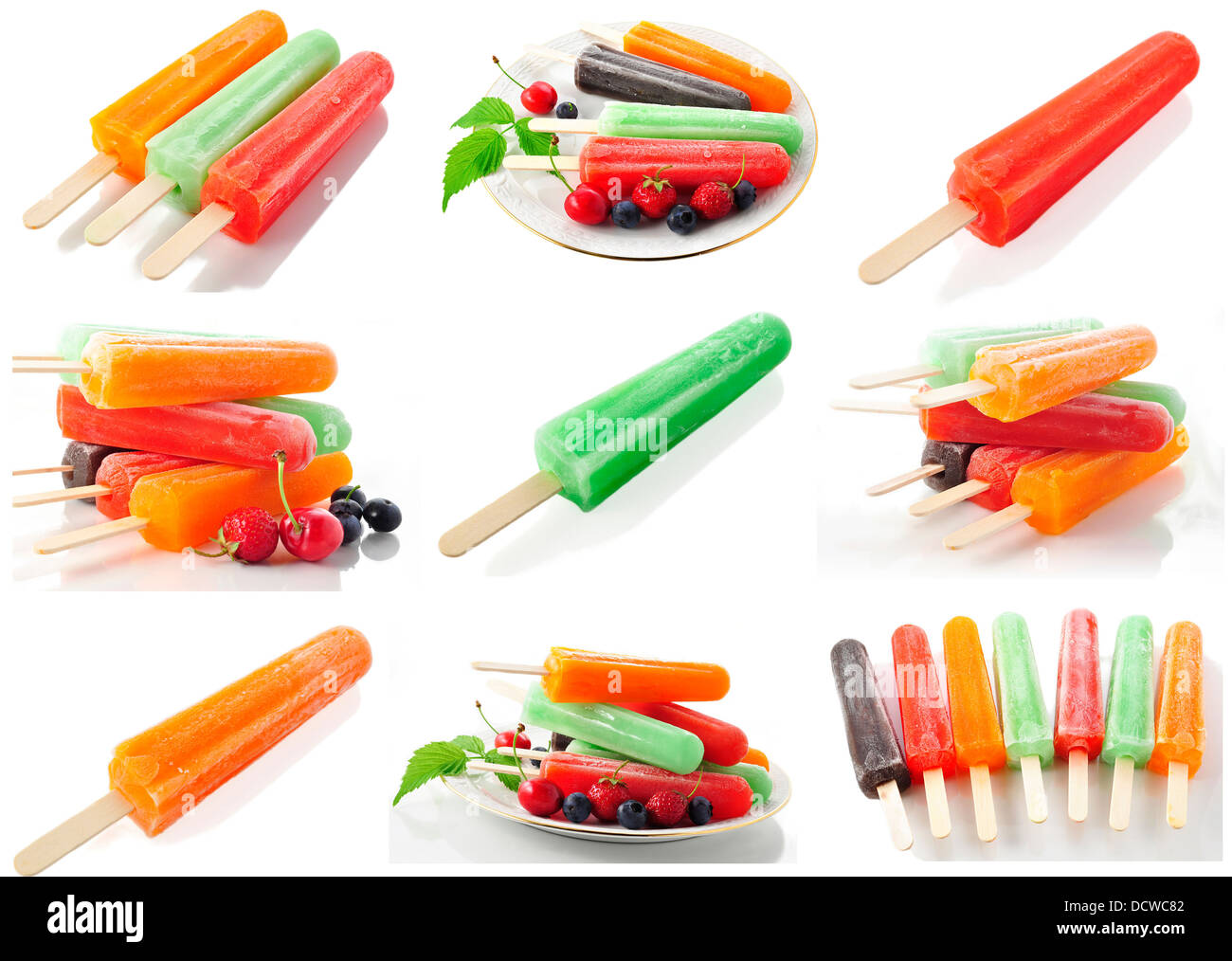 assortment of ice cream pops Stock Photo - Alamy