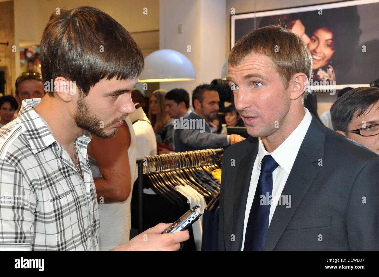 Reporter and Oleksandr Kucher Stock Photo - Alamy