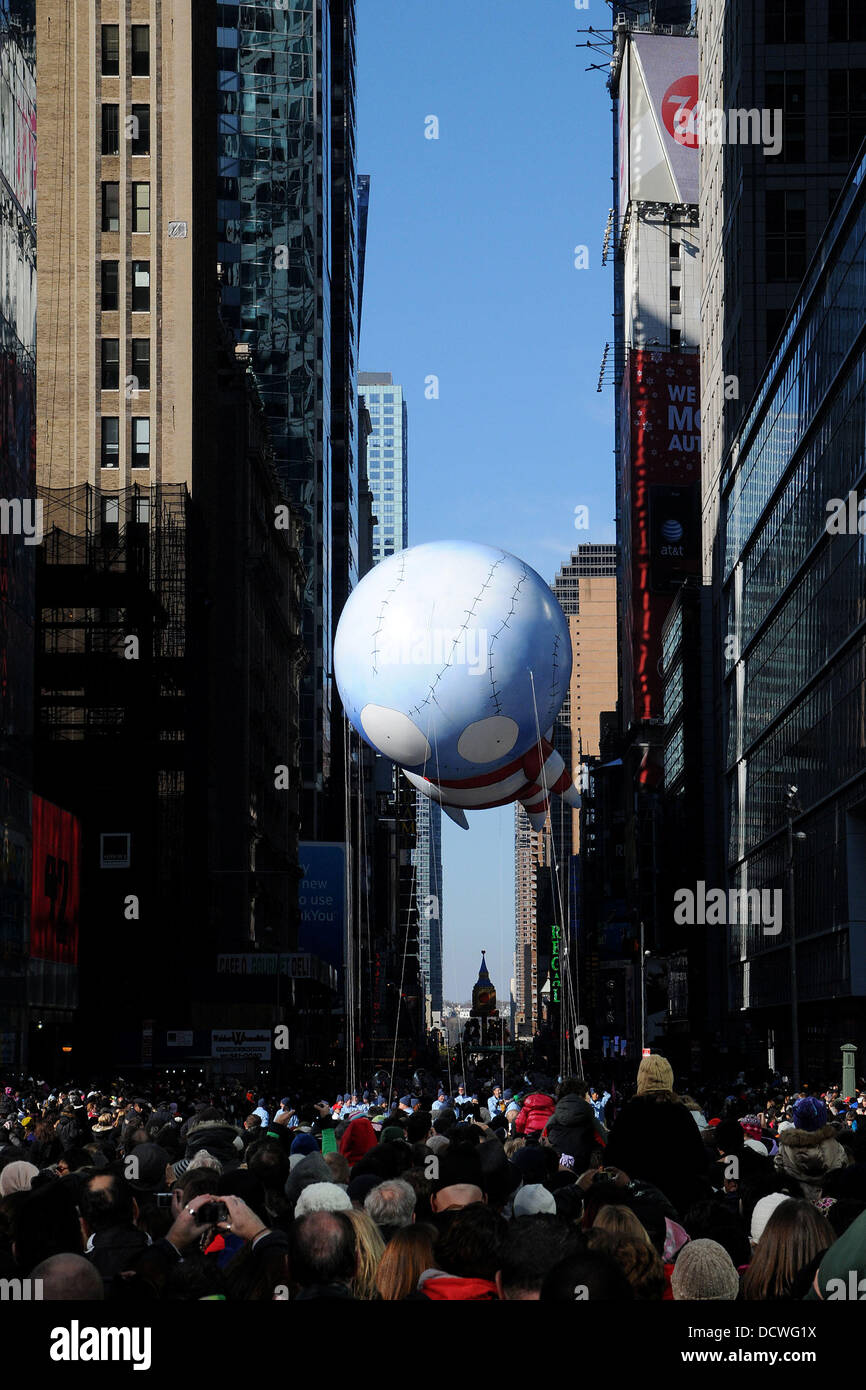 Atmosphere, balloon float at Macy's 85th Annual Thanksgiving Day Parade ...