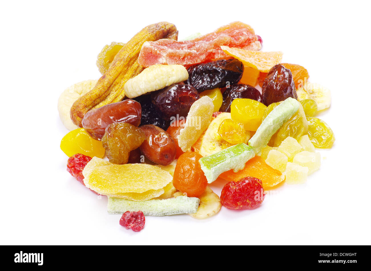 Dried tropical fruits various Cut Out Stock Images & Pictures - Alamy