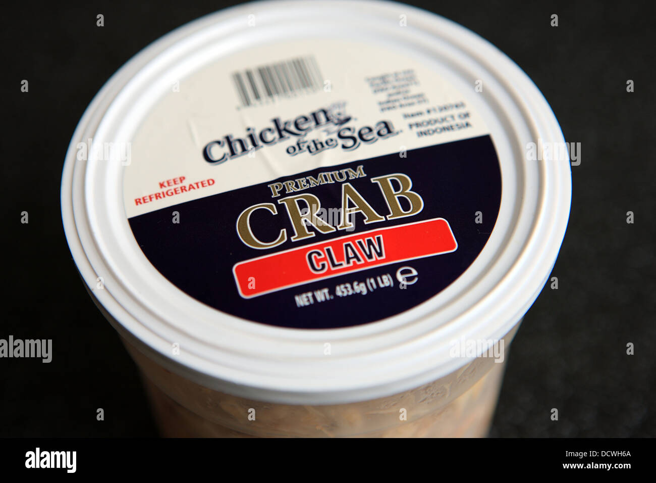 Container of crab meat Stock Photo - Alamy