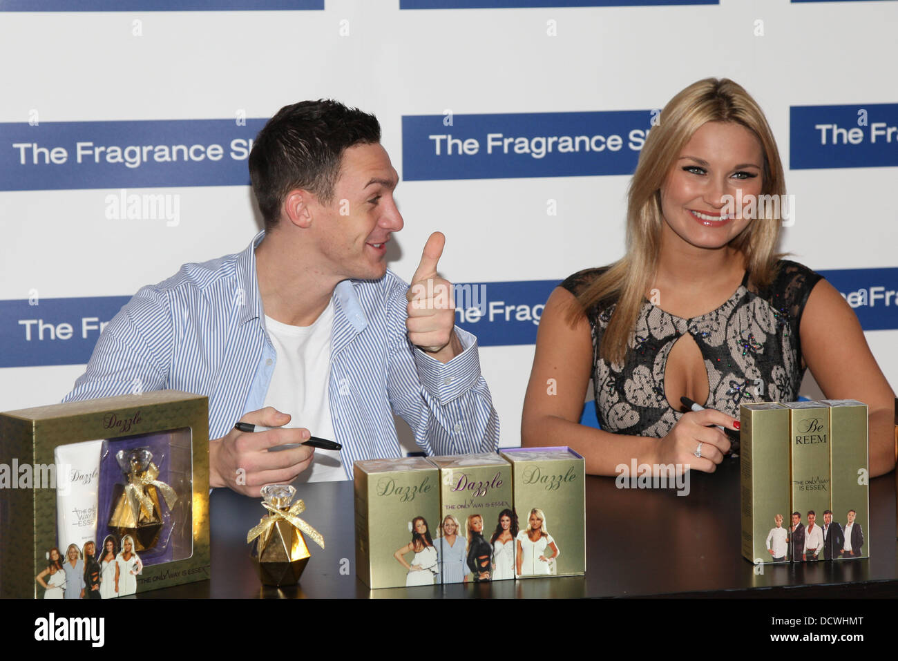 Kirk Norcross and Sam Faiers The Only Way is Essex fragrance launch of ...