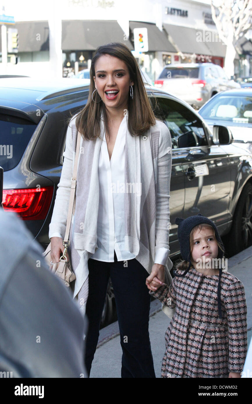 Jessica Alba and Honor Marie Warren arrive at an event in Santa Monica ...