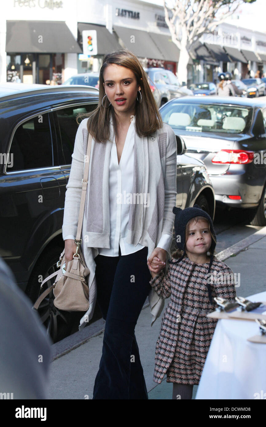 Jessica Alba and Honor Marie Warren arrive at an event in Santa Monica ...