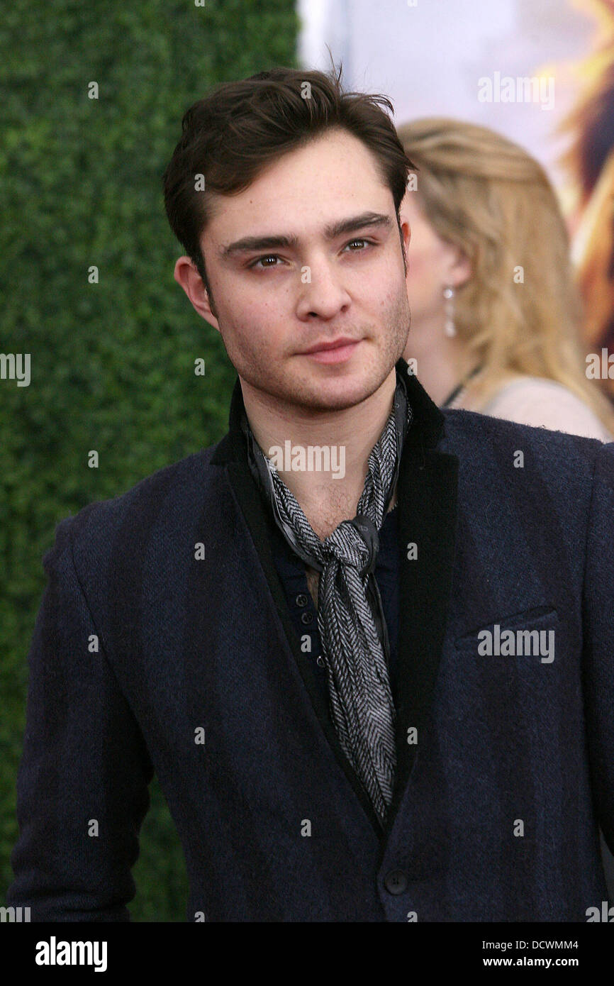 Ed Westwick, at the World Premiere of 'War Horse' at Avery Fisher Hall ...