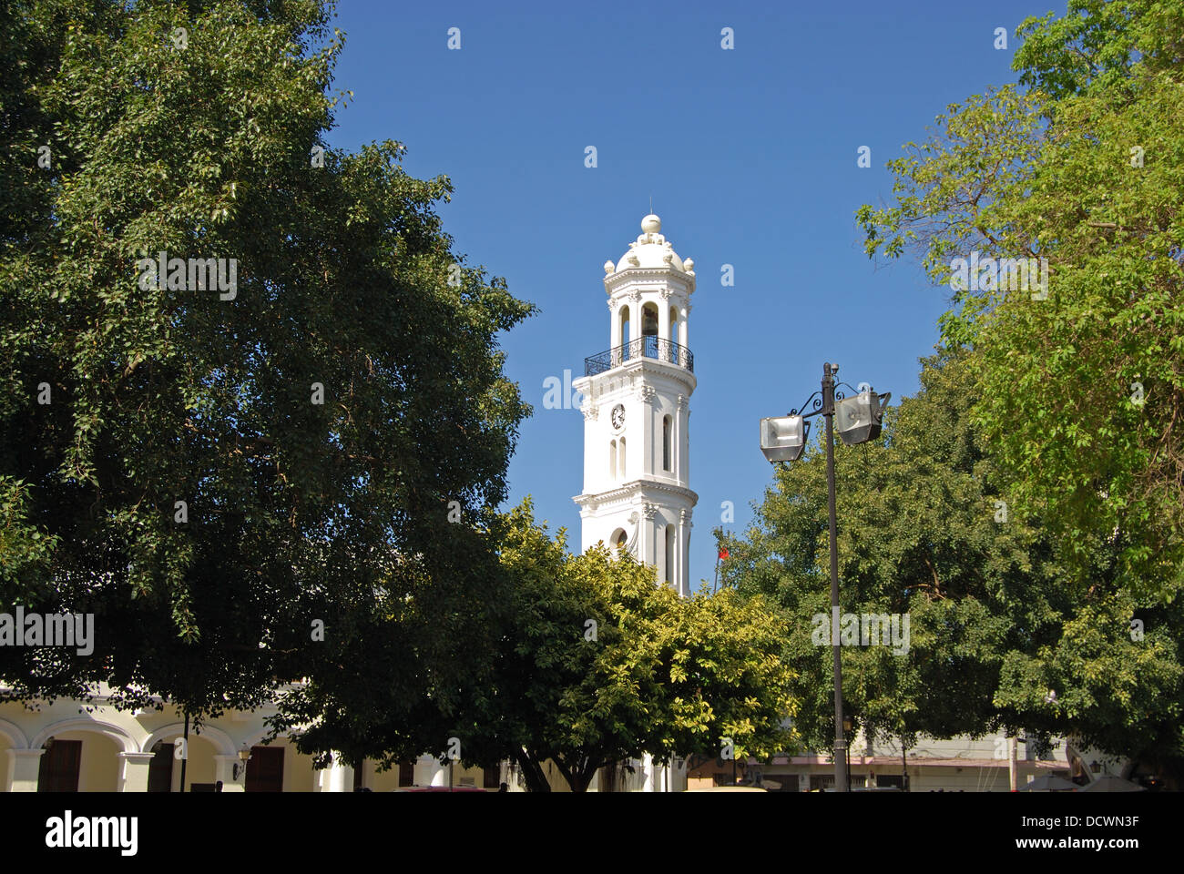 White clock tower hi-res stock photography and images - Alamy