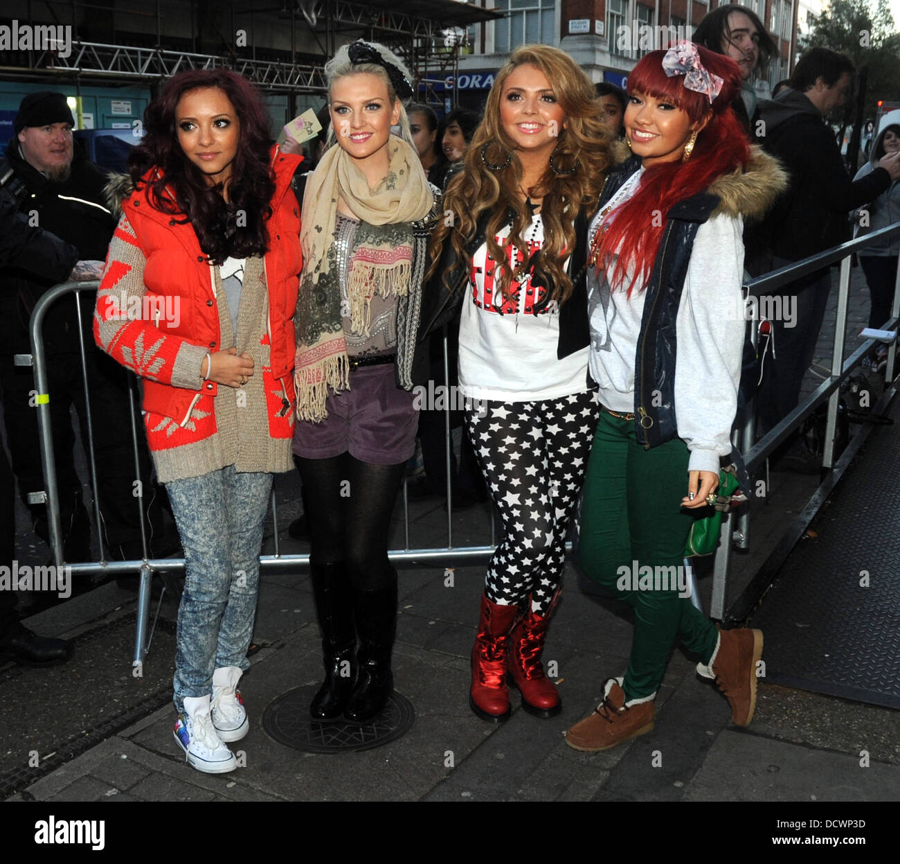 Little Mix leave the BBC Radio 1 Studios London, England - 05.12.11 ...