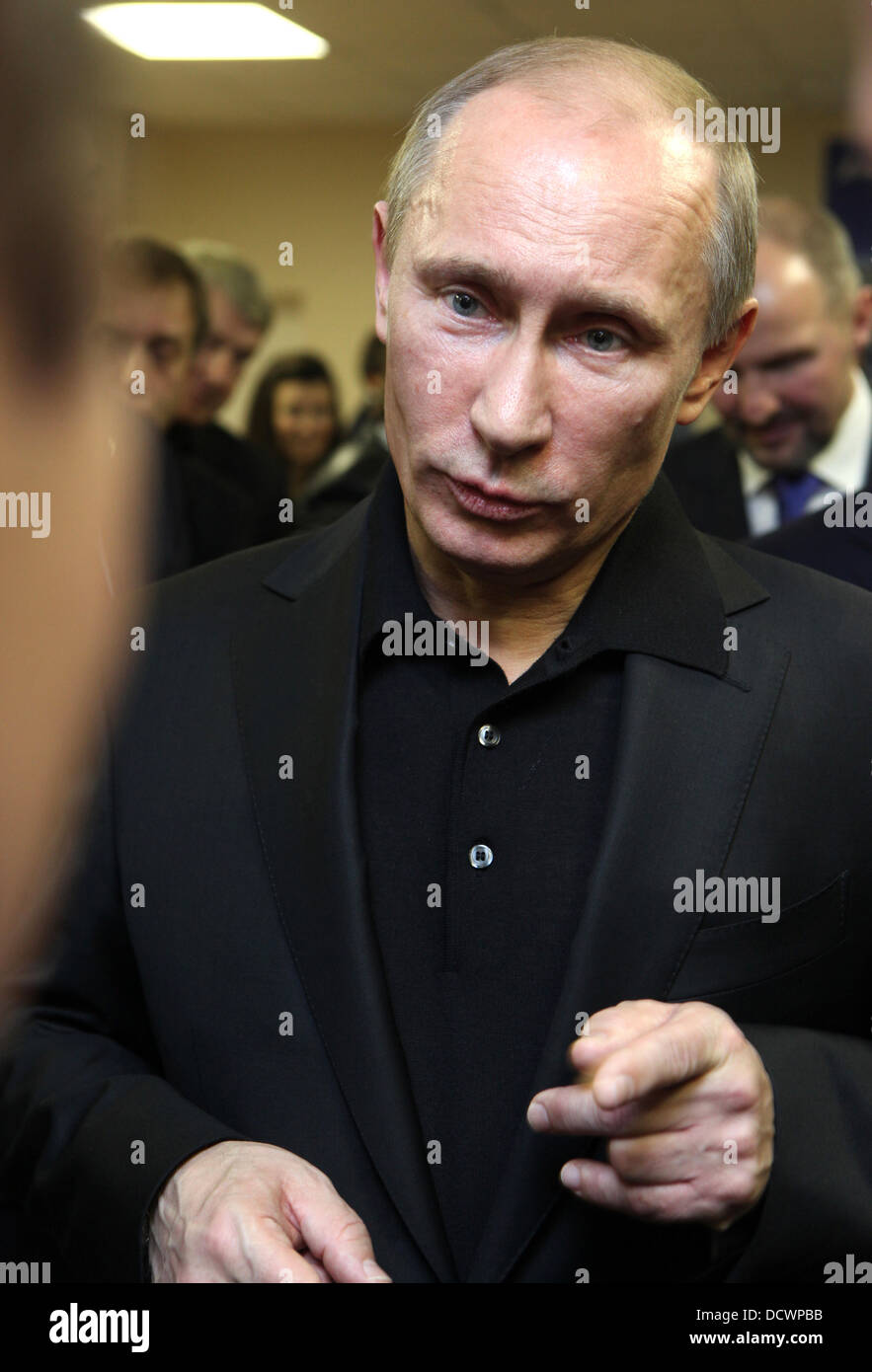 Russian Prime Minister Vladimir Putin visits the Baltyisky Ship Yard St ...