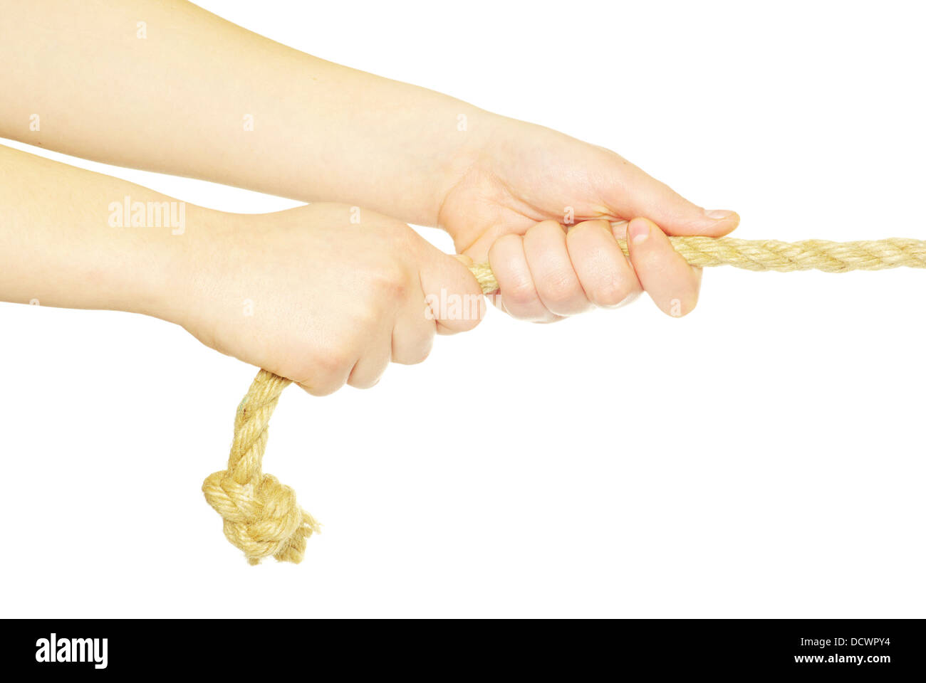 hands and rope Stock Photo - Alamy
