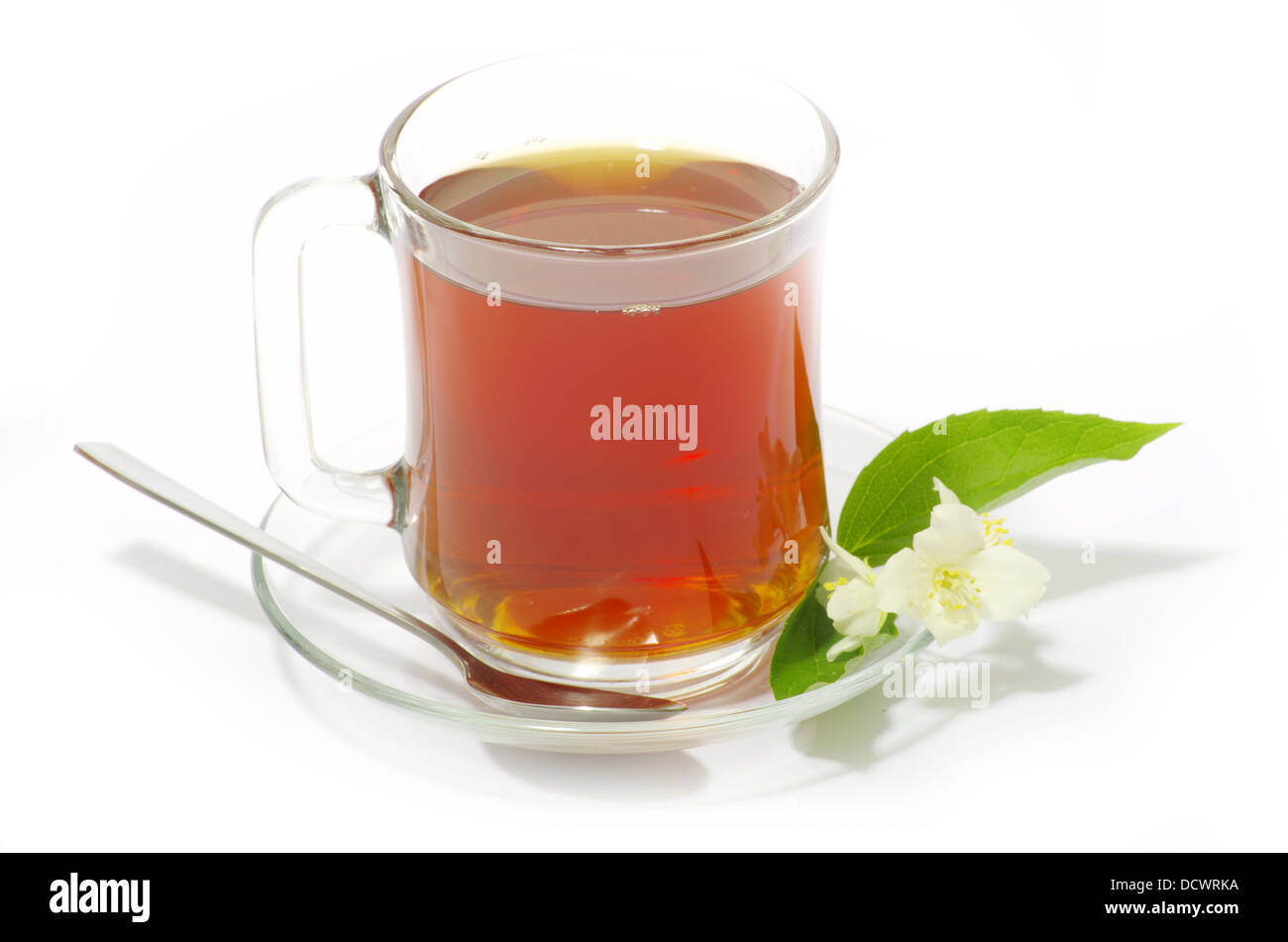 Tea in transparent cup Cut Out Stock Images & Pictures - Alamy