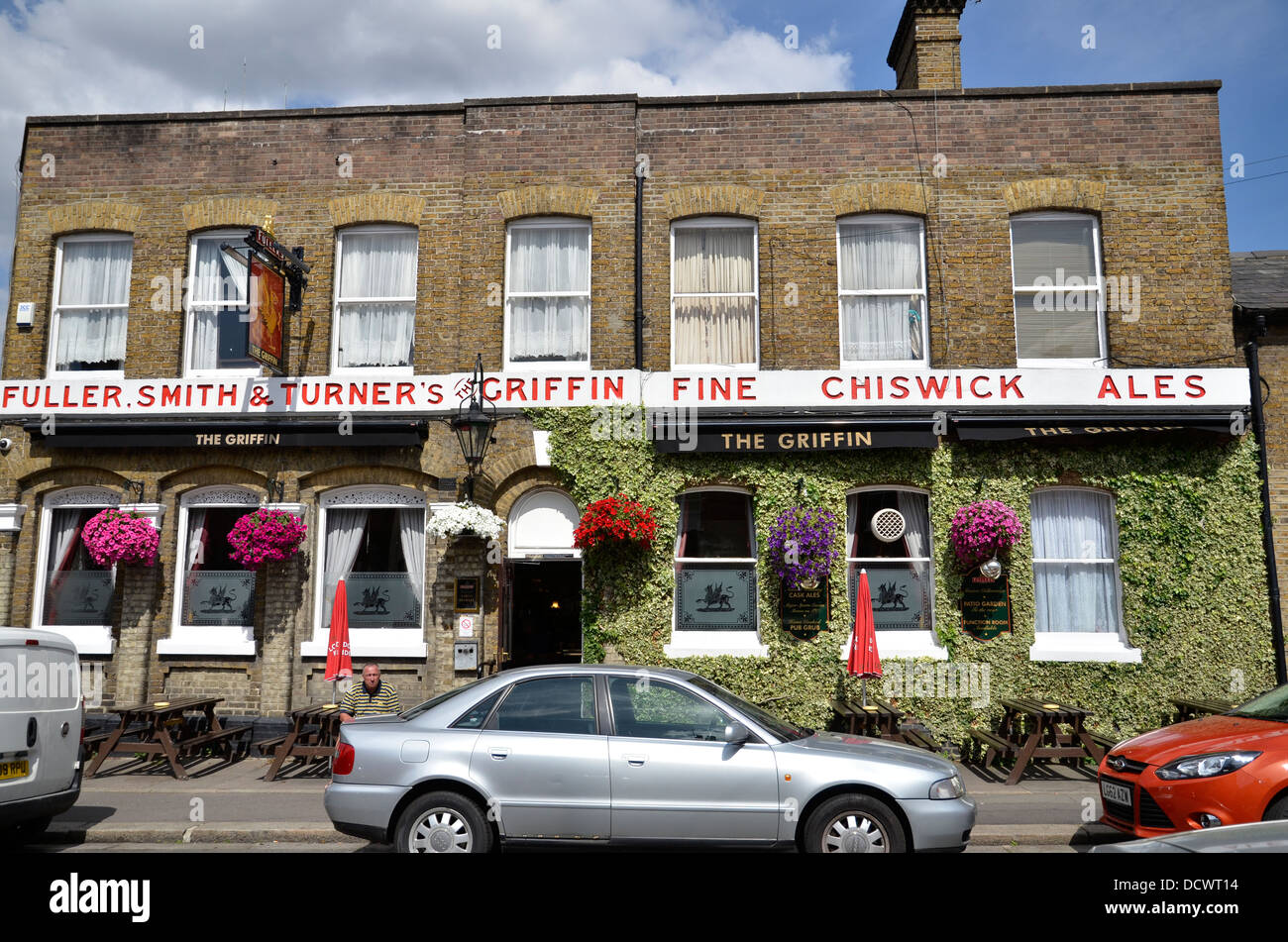 The Griffin pub next to Brentford FC's Griffin Park ground Stock Photo ...
