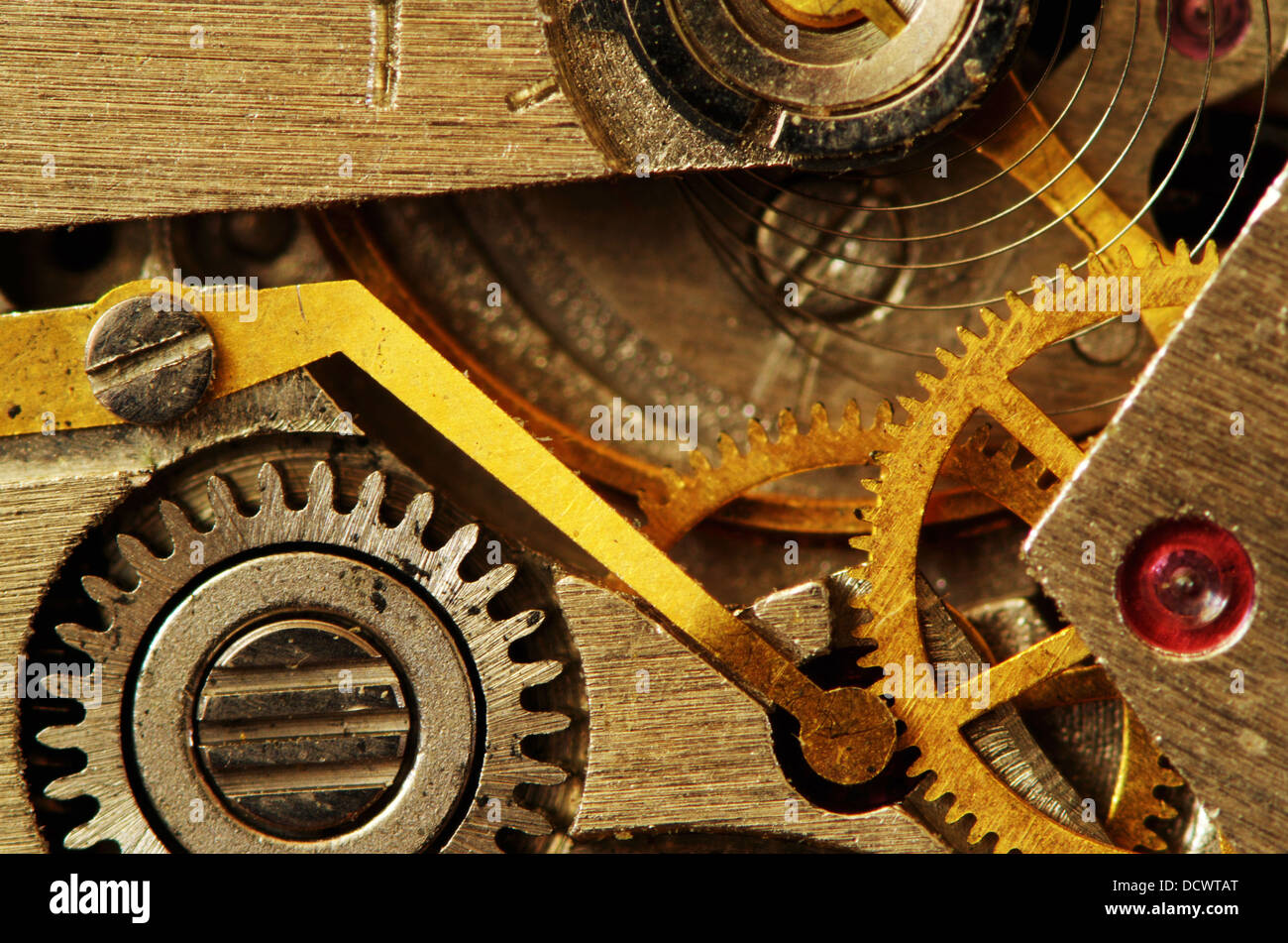 old clock mechanism Stock Photo - Alamy