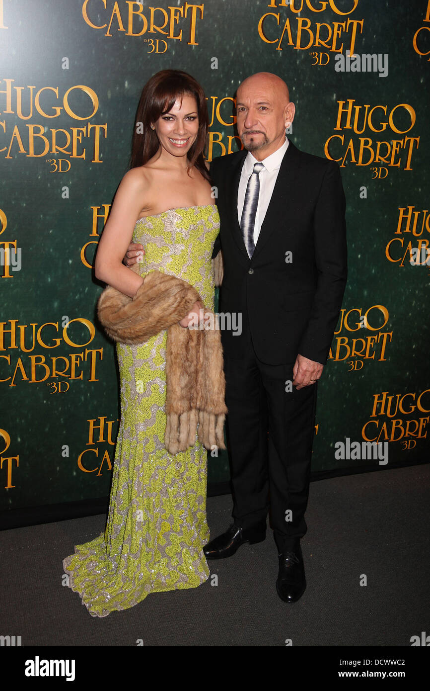 Sir Ben Kingsley and Daniela Lavender The Premiere of 'Hugo' held at ...