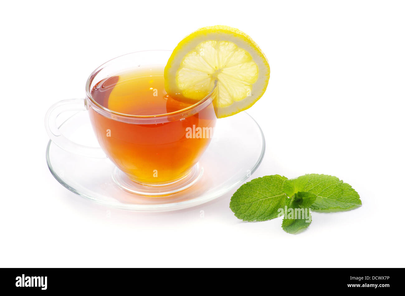Cup lemon tea in Cut Out Stock Images & Pictures - Alamy