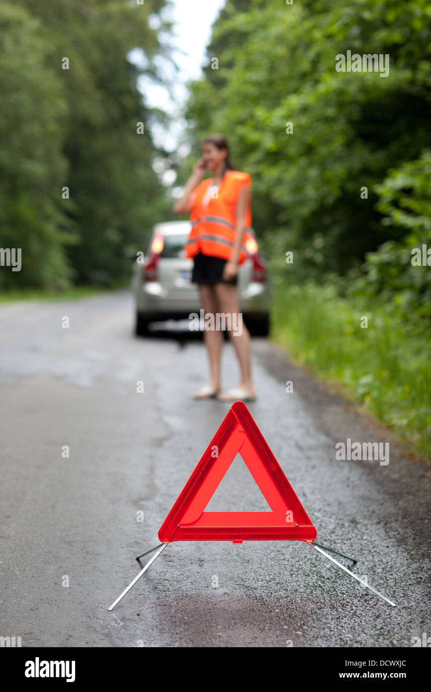Emergency after car breakdown hi-res stock photography and images - Alamy