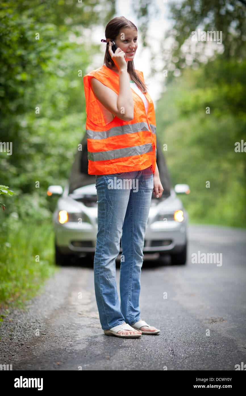 Emergency after car breakdown hi-res stock photography and images - Alamy