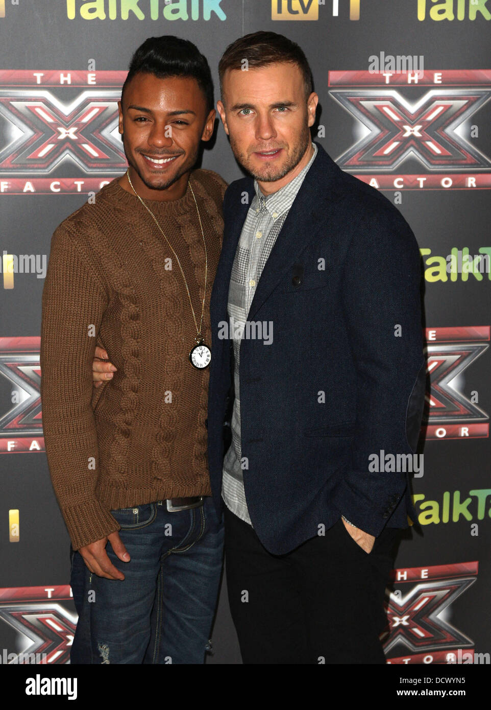 Marcus Collins and Gary Barlow The X Factor Finalist photocall London ...