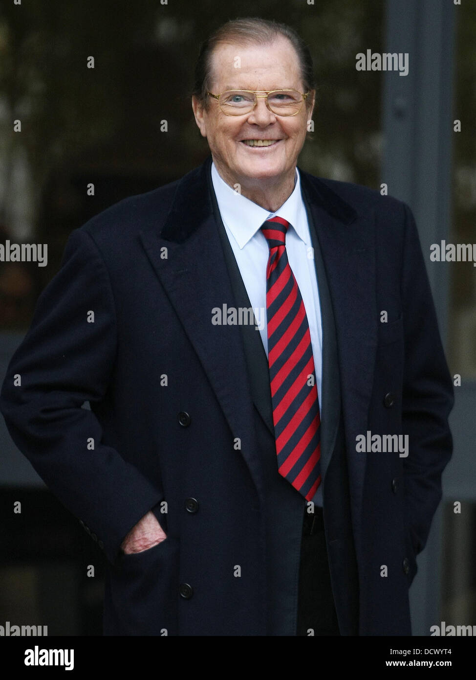 Roger Moore at the ITV studios London, England - 08.12.11 Stock Photo ...