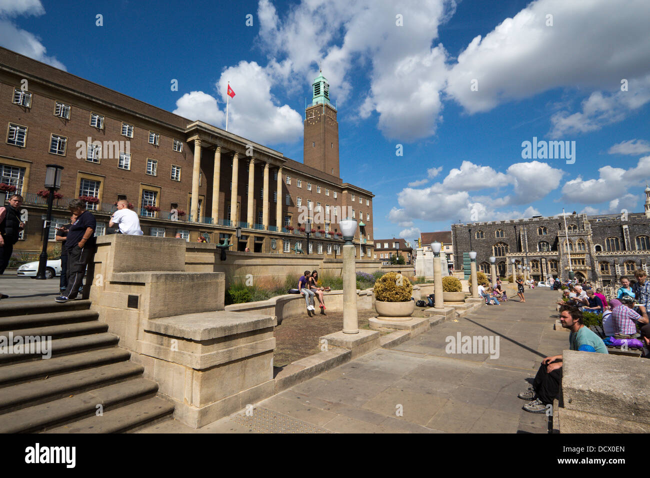 City of Norwich County hall Norfolk England UK Great Britain Stock ...