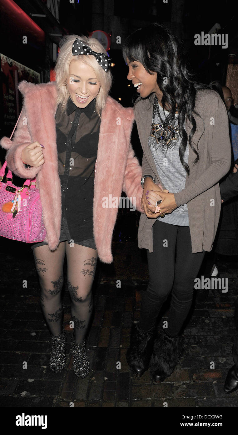 X Factor contestant Amelia Lily and her mentor Kelly Rowland looking ...