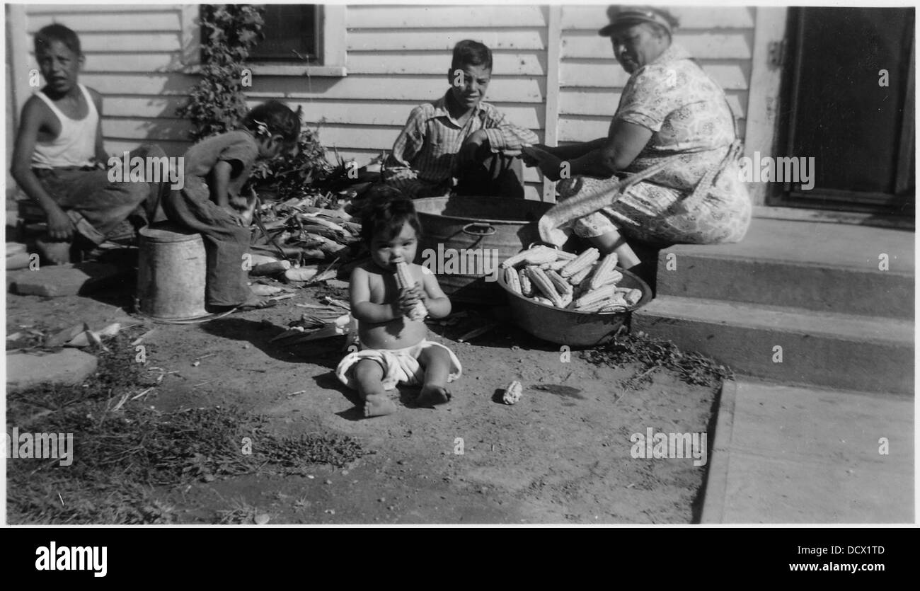 Husking corn hi-res stock photography and images - Alamy