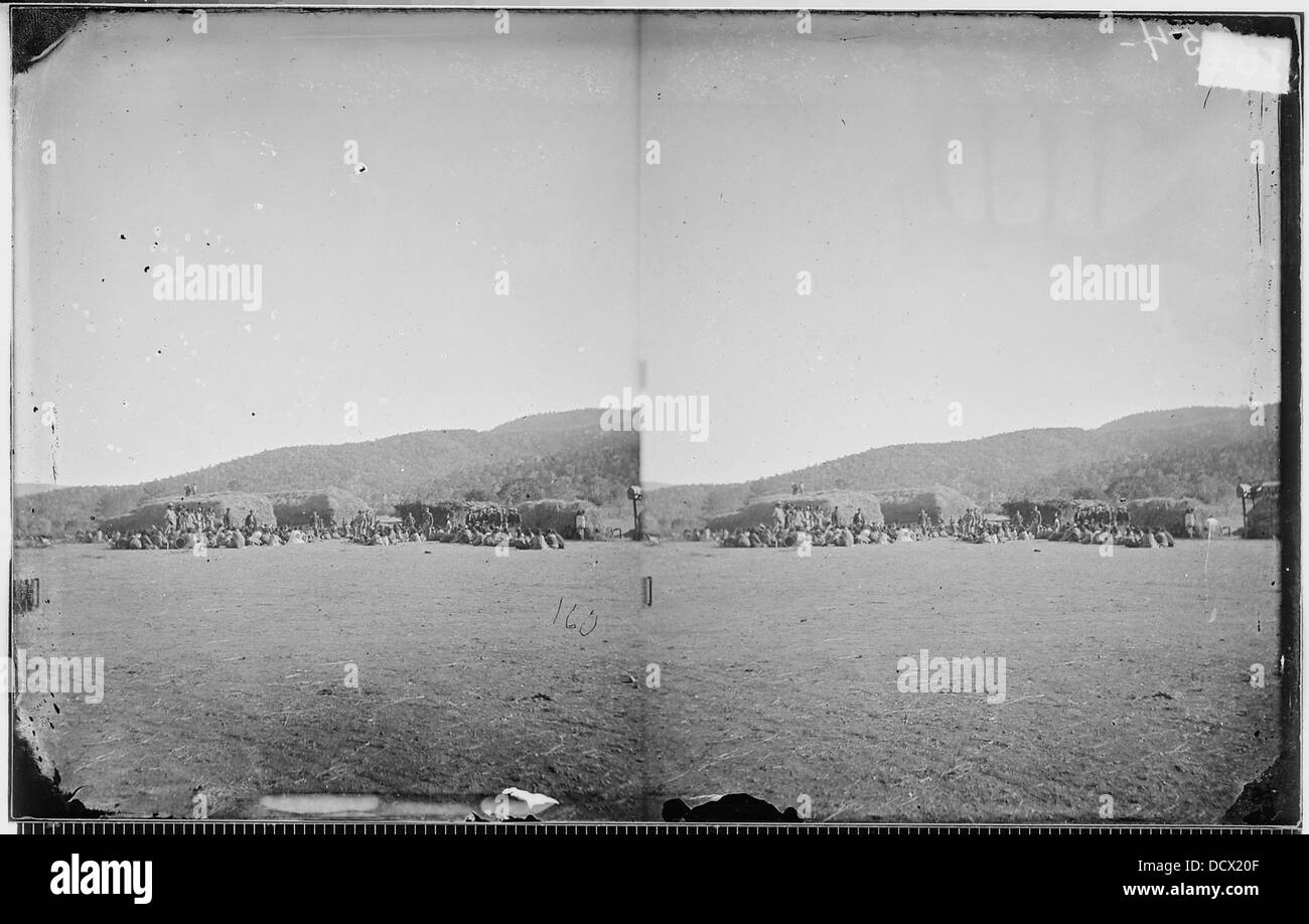 A scene of food distribution at Camp Apache, Arizona, where Native ...