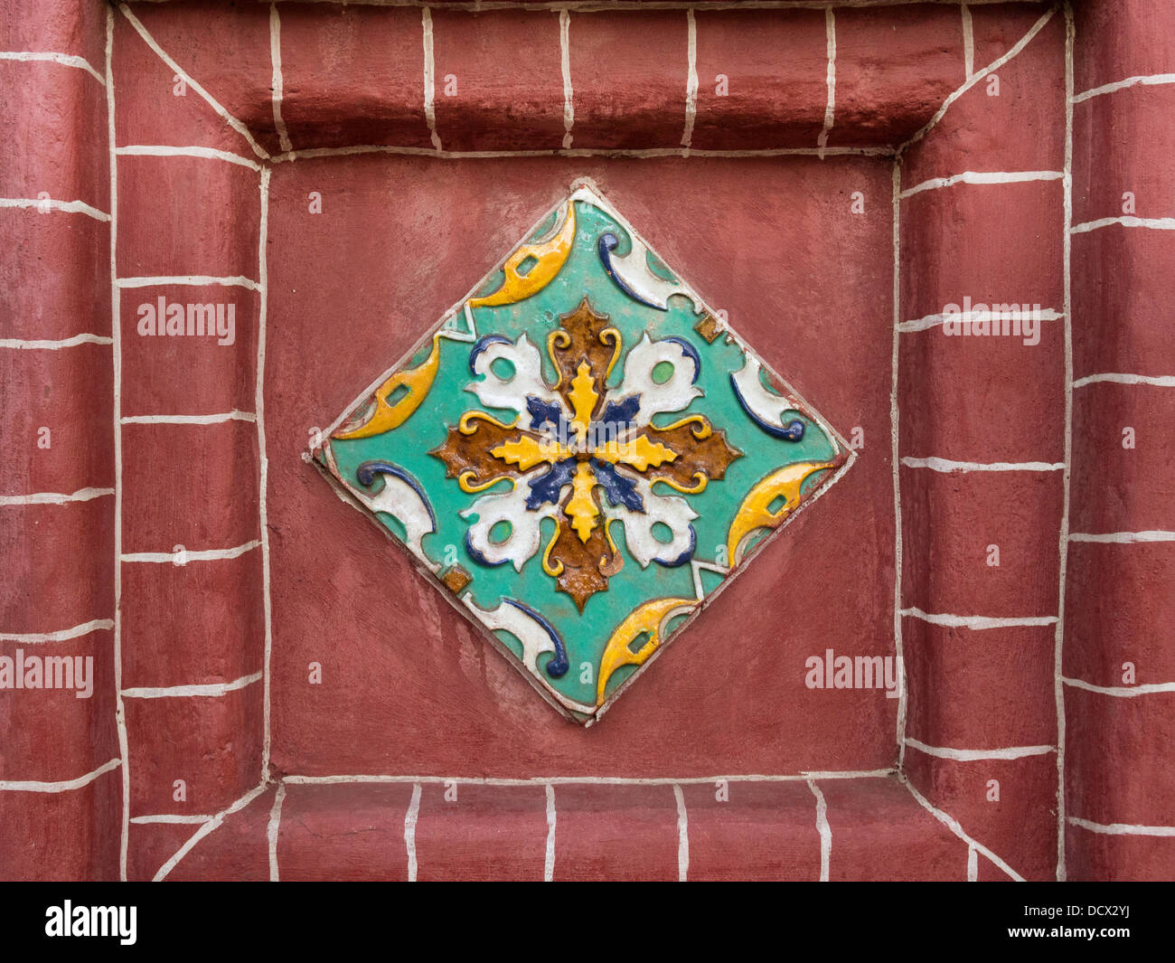Traditional outside wall tile decoration of orthodox church in ...