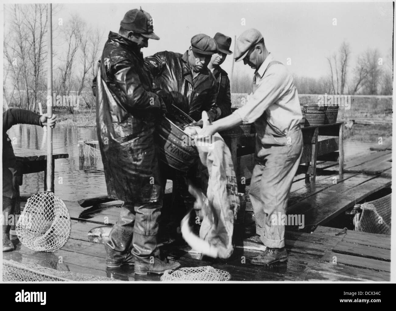 Traditional fishing methods Black and White Stock Photos & Images - Alamy