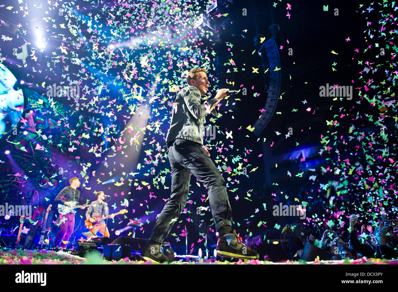 Chris Martin Coldplay performing live at the O2 in London London ...