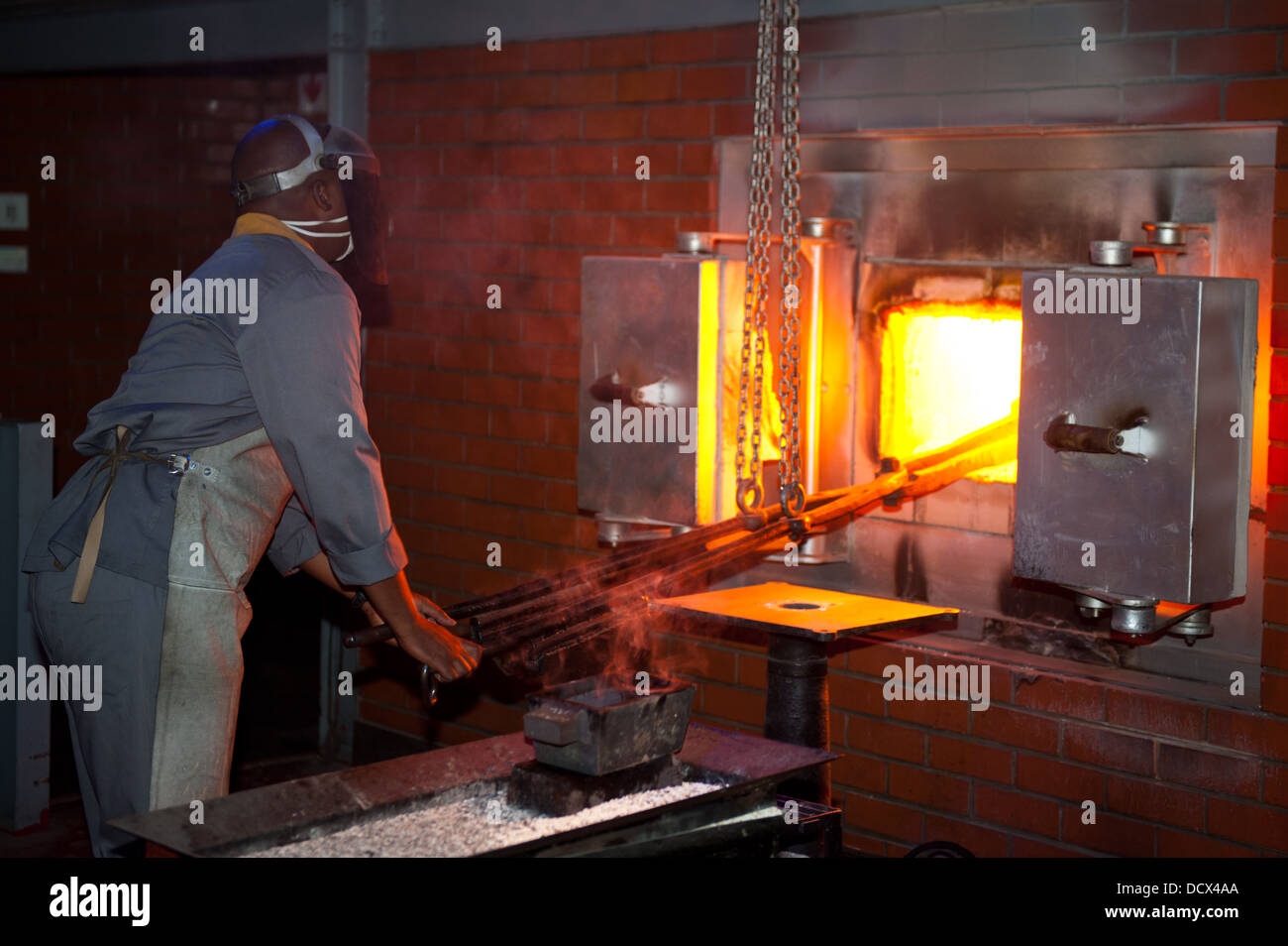 Gold Pour, Gold Reef City, Johannesburg, South Africa Stock Photo - Alamy